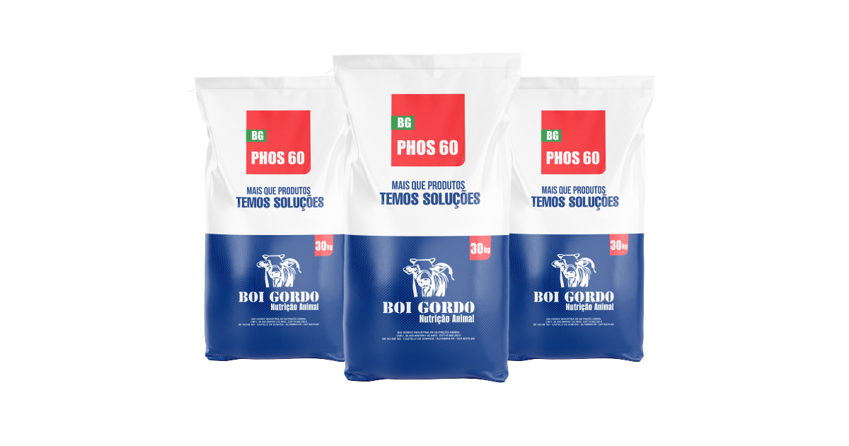 Suplemento Mineral - BG Phos 60 - Boi Gordo Nutrição Animal